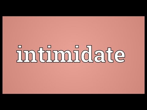 Intimidate Meaning