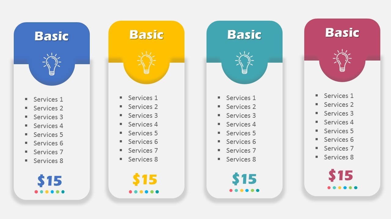 How To Create Pricing Table in Microsoft PowerPoint | PPTHUB | Advanced PowerPoint Animation Effects