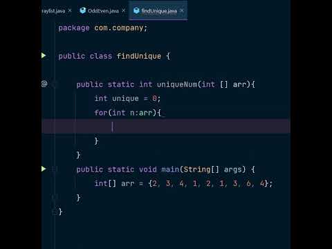 Find the element that appear once in an Array using XOR operator | #shorts #java