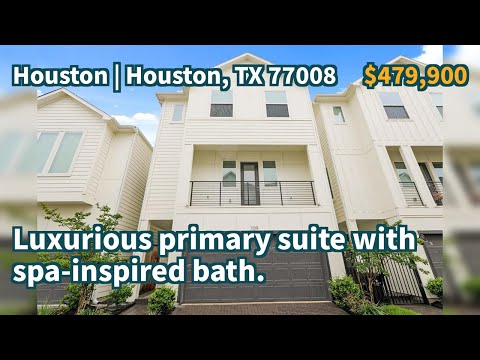 Houston, TX 77008 | $479,900 | 2,050 Sqft, 3 beds, 3 full and 1 half baths, Single-Family | Luxur...