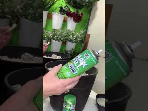 Learn to make a planter for artificial floral arrangements using spray foam
