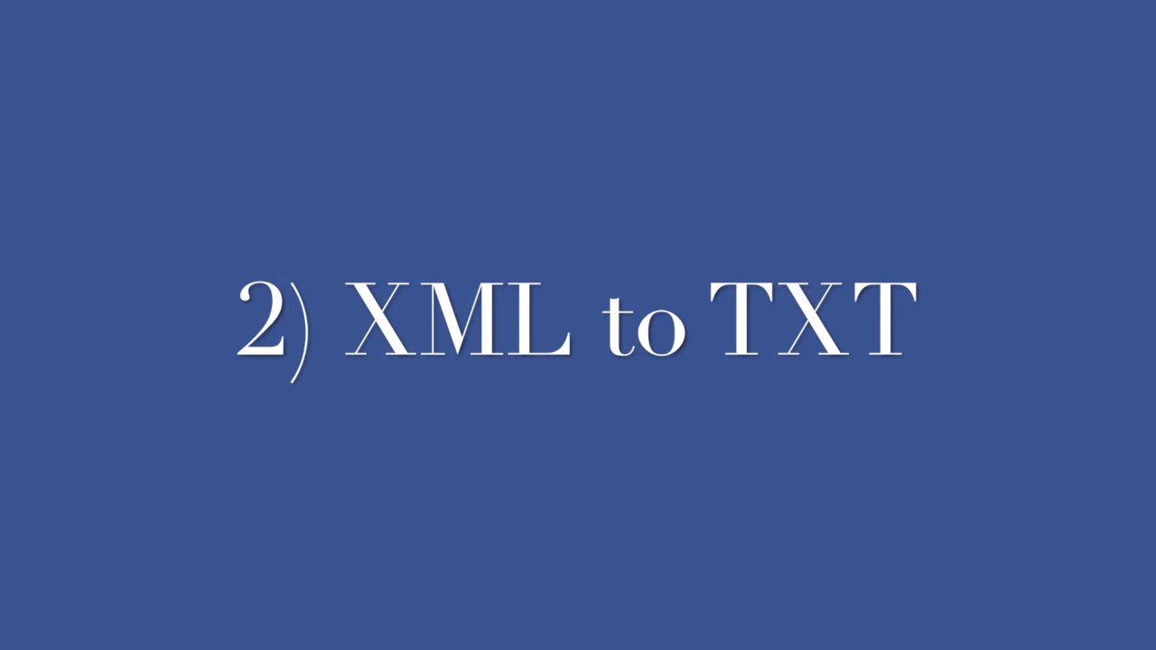 XML Conversion