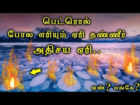 பெட்ரொல் போல் எரியும் மர்மமான ஏரி | Abraham Lake in Tamil