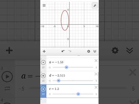 Elipse on Desmos graphing calculator