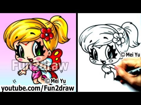 Fun2draw Butterfly Girl | *Fun2draw Stars* by The Funny Drawers