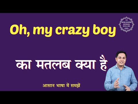 Oh, my crazy boy meaning in Hindi | Oh, my crazy boy ka matlab kya hota hai | English to hindi