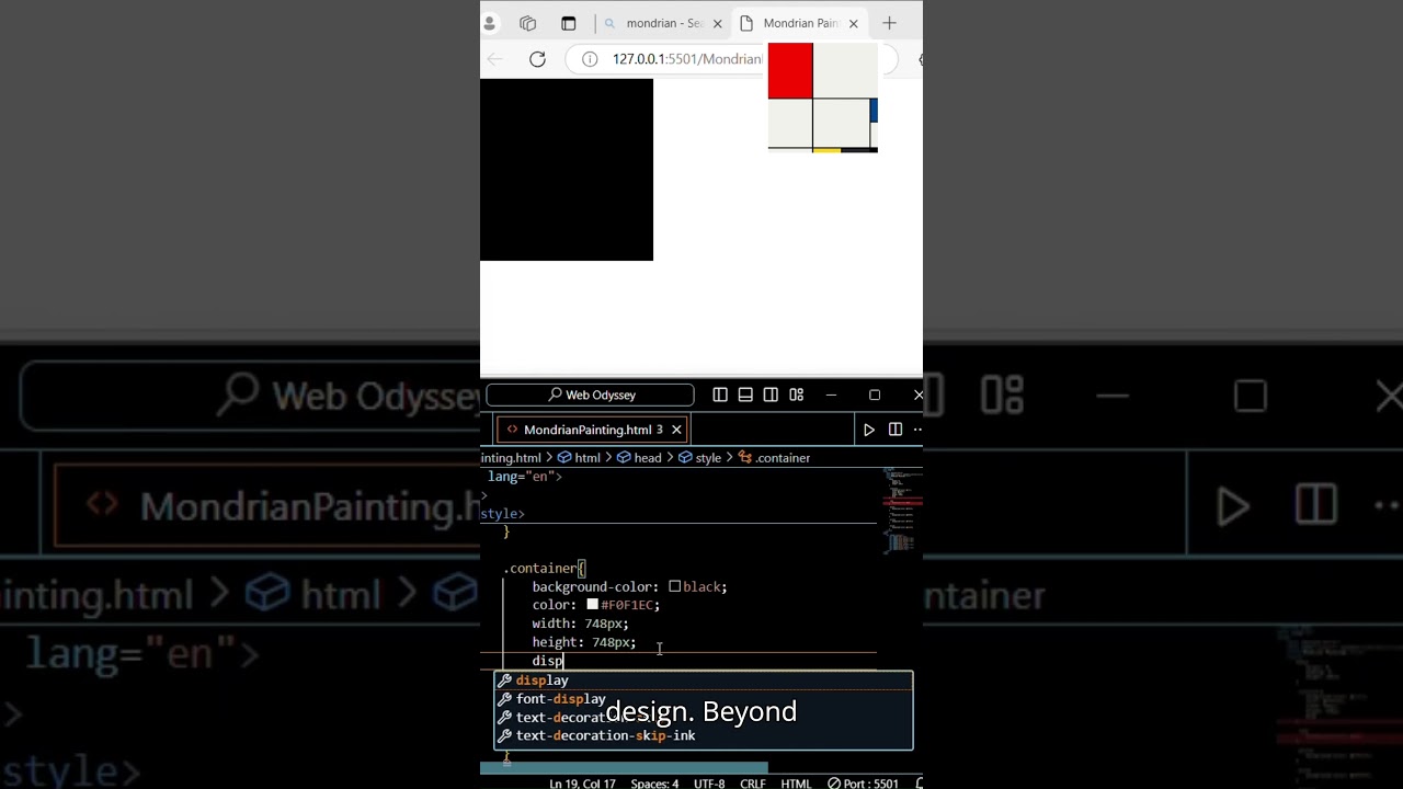 Piet Mondrian: Pioneer of Abstract Art 🌟#mondrian #painting #html #css #colors