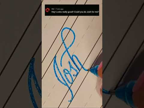 Say my name -- Josh! Beautiful Cursive Writing #calligraphy #easy #lettering #how #curso #relaxing