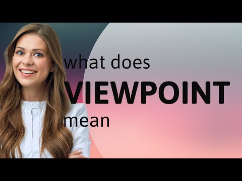 Viewpoint • definition of VIEWPOINT