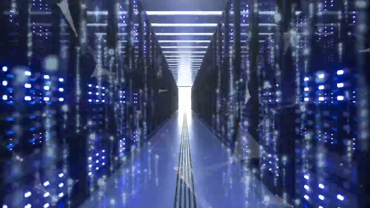 Data Center Computer Racks In Network Security Server Room Cryptocurrency Mining 4k