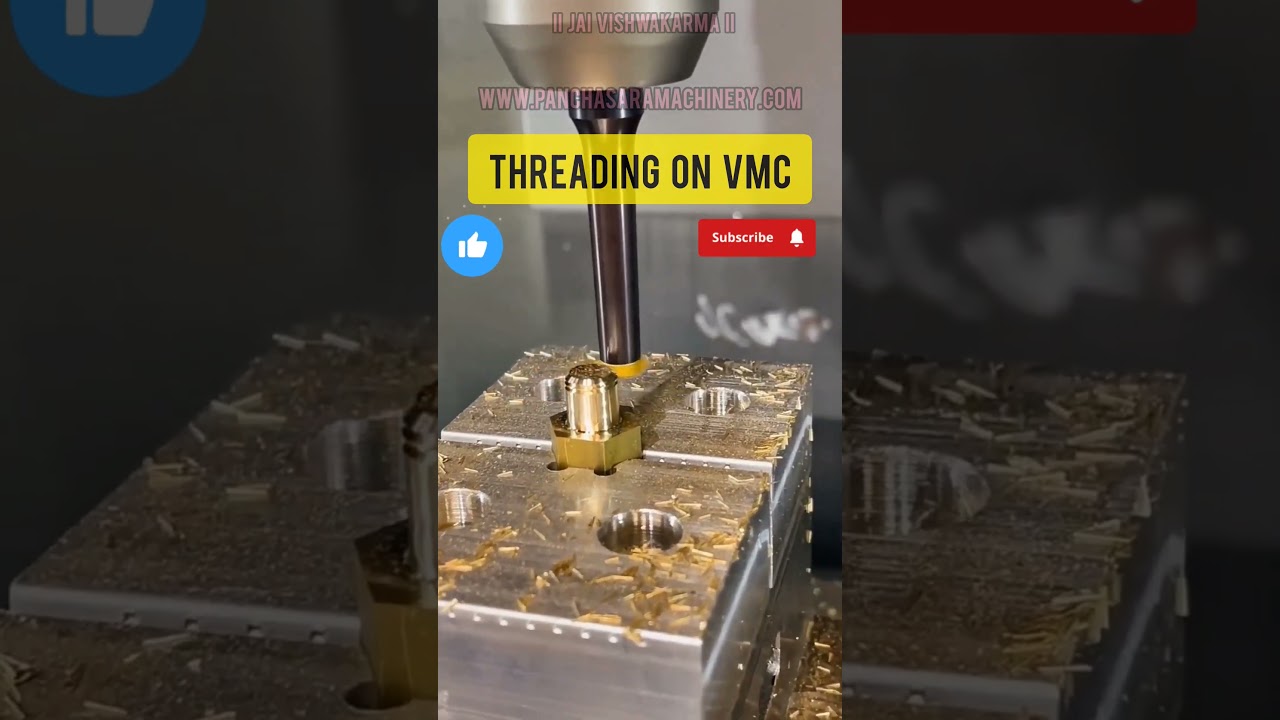 VMC THREADING PROGRAM I VMC JOB I BRASS JOB #cnc #vmc #shorts #technology #science #brass