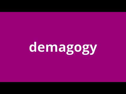 what is the meaning of demagogy.
