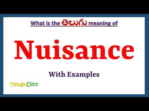 Nuisance Meaning in Telugu | Nuisance in Telugu | Nuisance in Telugu Dictionary |