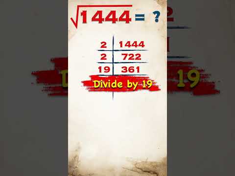 Square Root of 1444 / 1444 ka vargmul / #shorts #viral #vargmul #squareroot #publicmaths #math