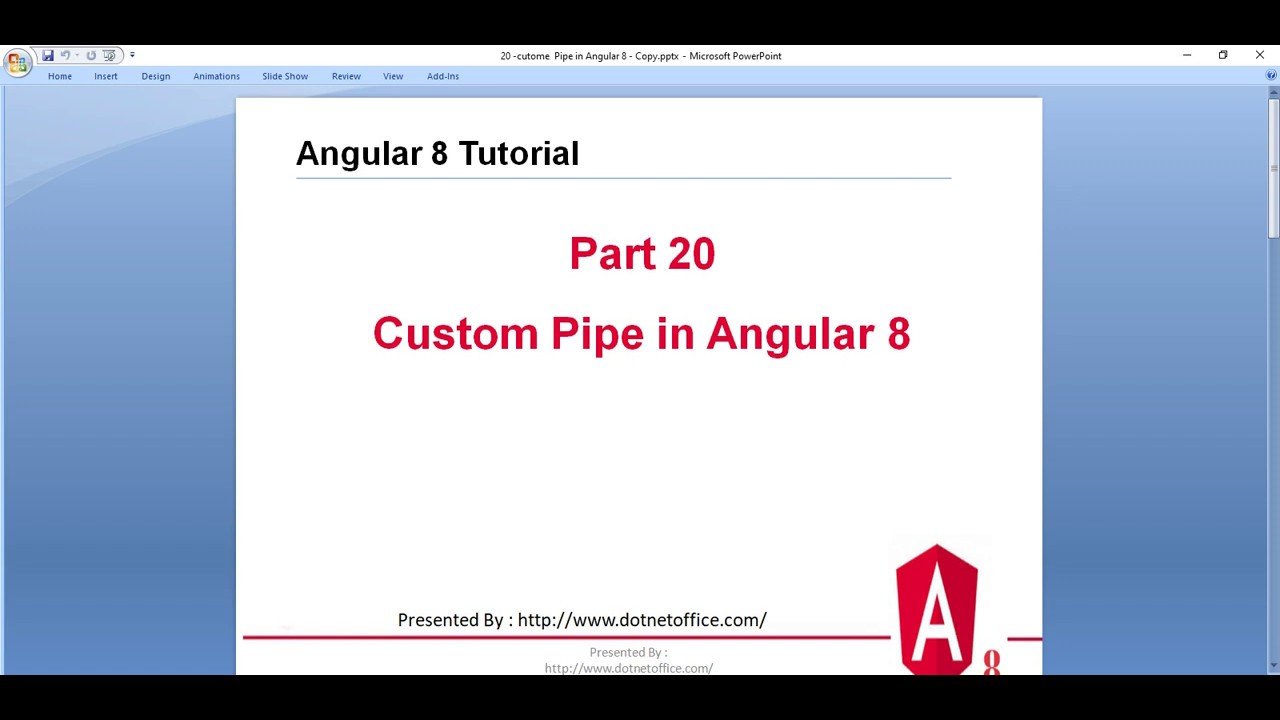 Part -20 :custom  Pipe in Angular 8 | Angular 8/12 Tutorial