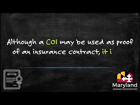 certificate of insurance