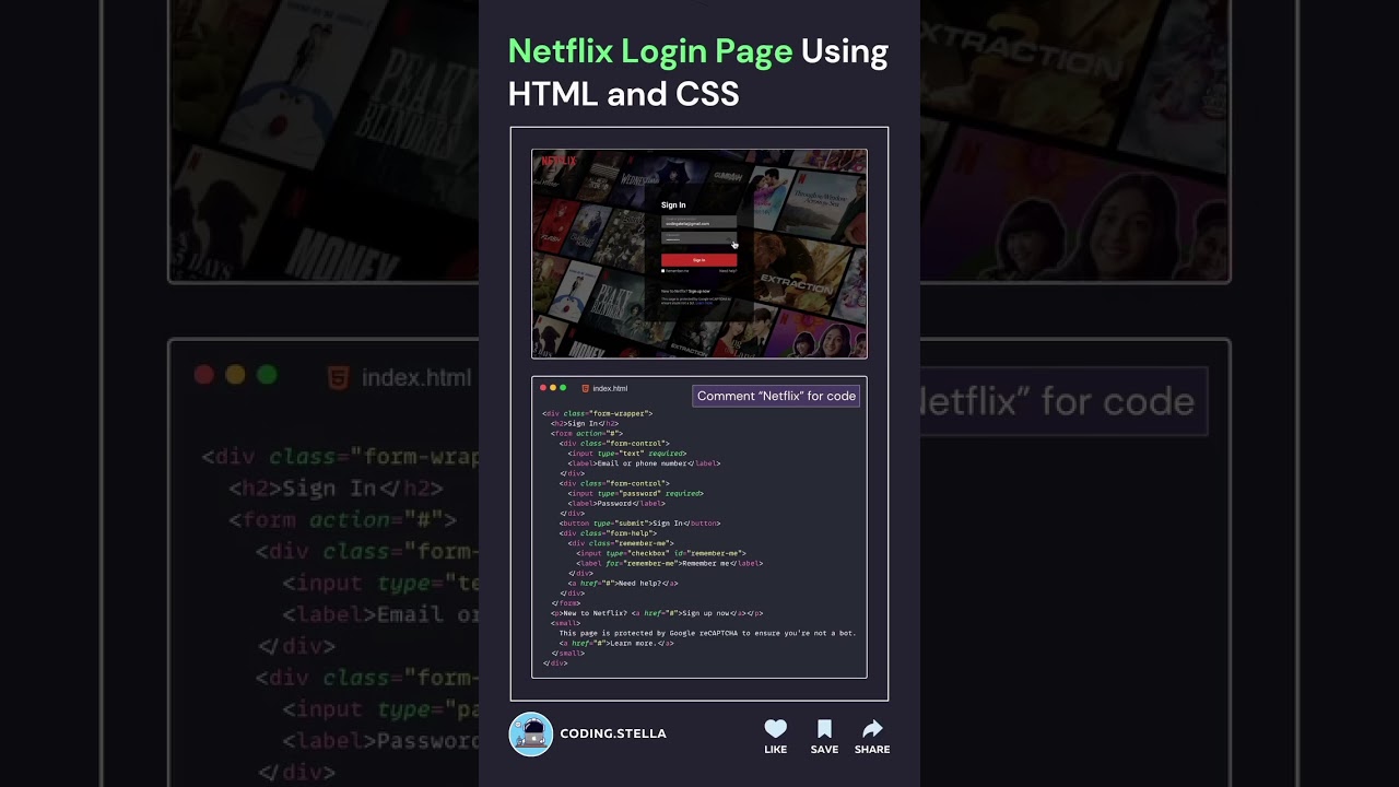 Netflix  login page using html and css ⚡