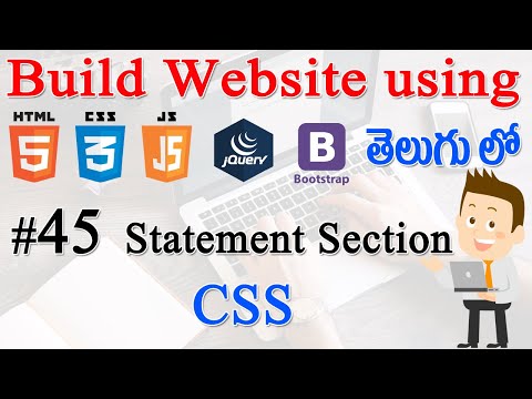 Learn 45 How to Build Website using Html CSS JS jQuery Bootstrap Statement Section CSS - Mind Luster