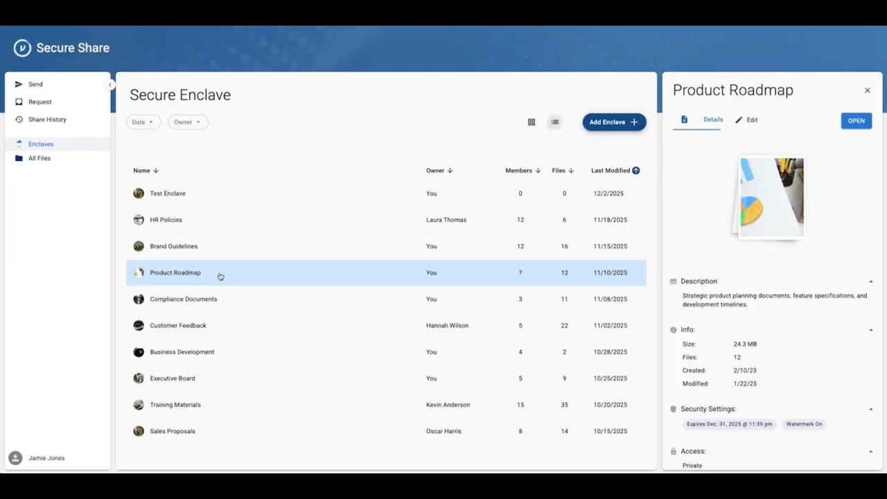 Secure Share Enclave: Compliant File Storage and Collaboration
