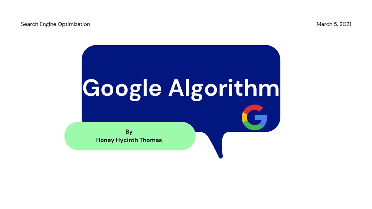 Google Algorithms - Presentation