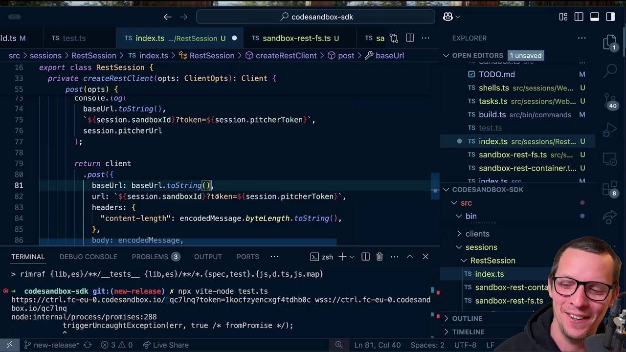 CodeSandbox - SDK - More major release work
