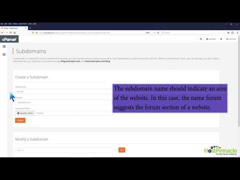 How to Create a Subdomain in cPanel with HostPinnacle