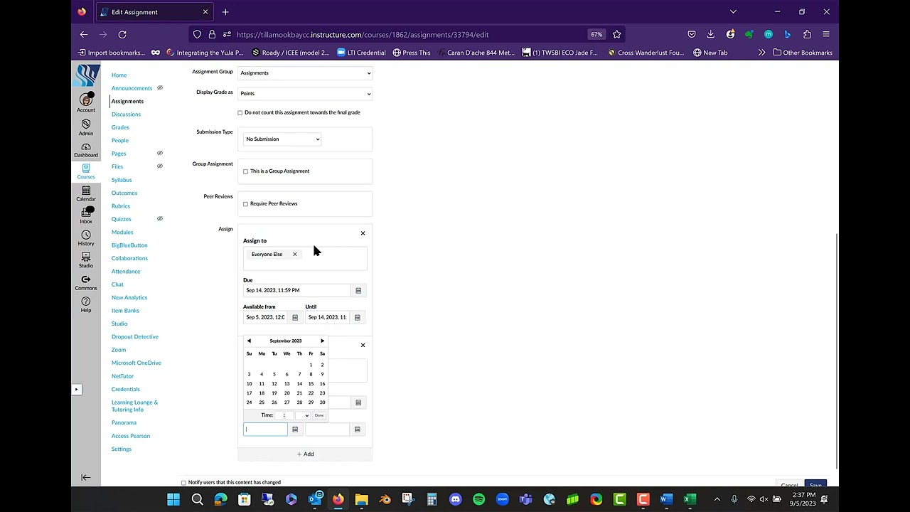 Adding Multiple Due Dates to An Assignment - Canvas