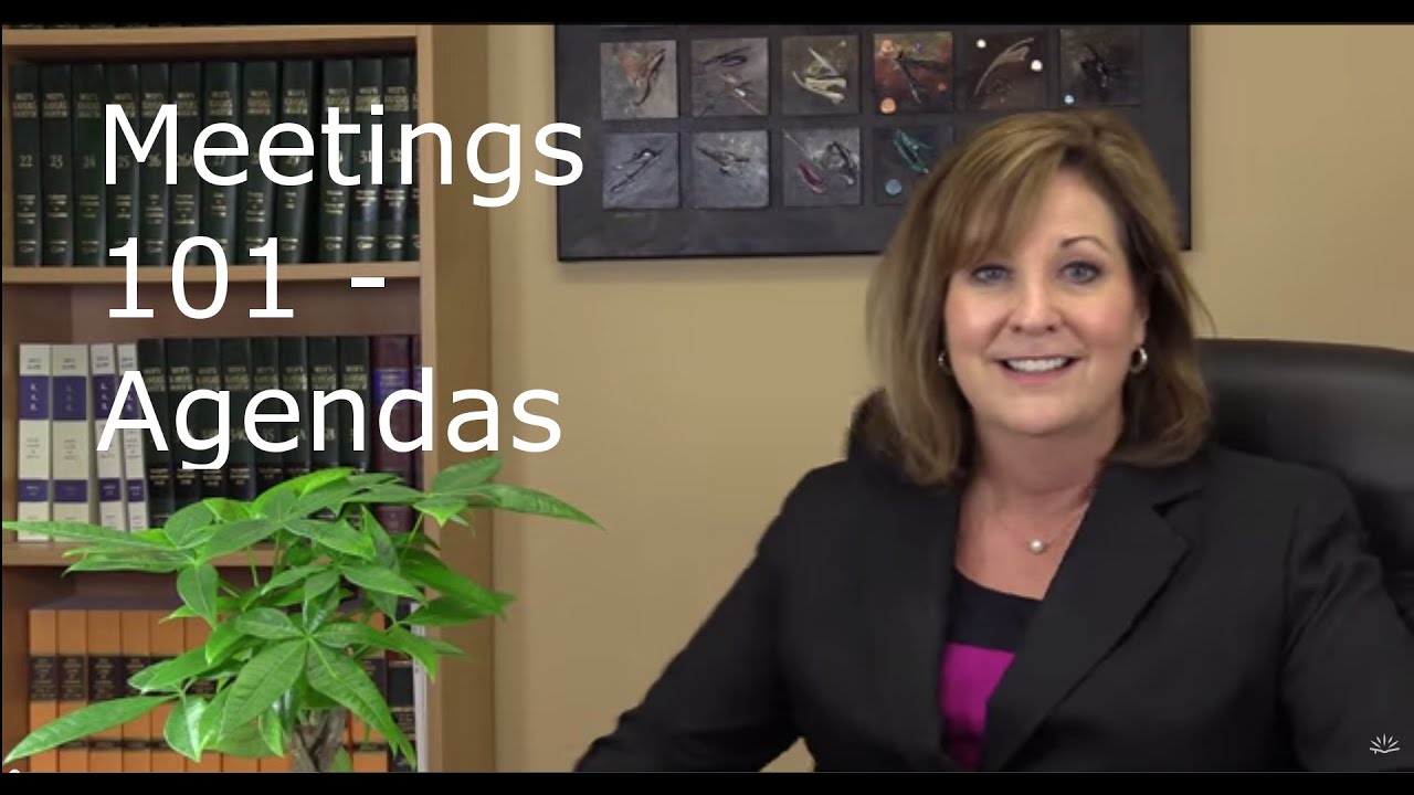 How to prepare and use agendas