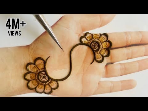 Very Easy Simple Arabic Mehndi Design Trick For Beginners| S Alphabet Mehandi Design |Mehendi design