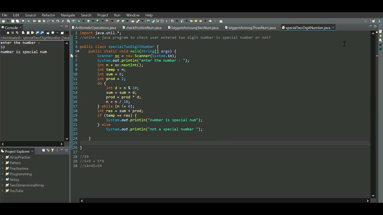 JAVA | Special Number | Coding | Programming