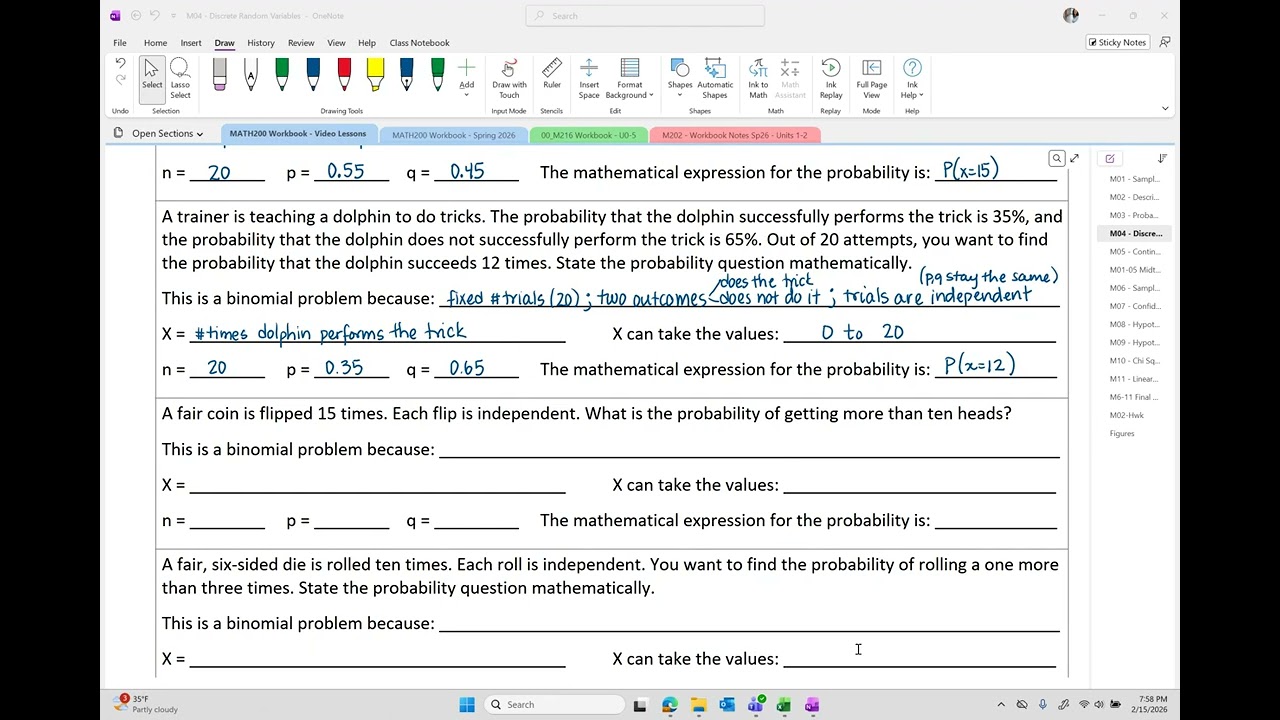 Statistics OER - Section 4-3-a  Binomial Experiments
