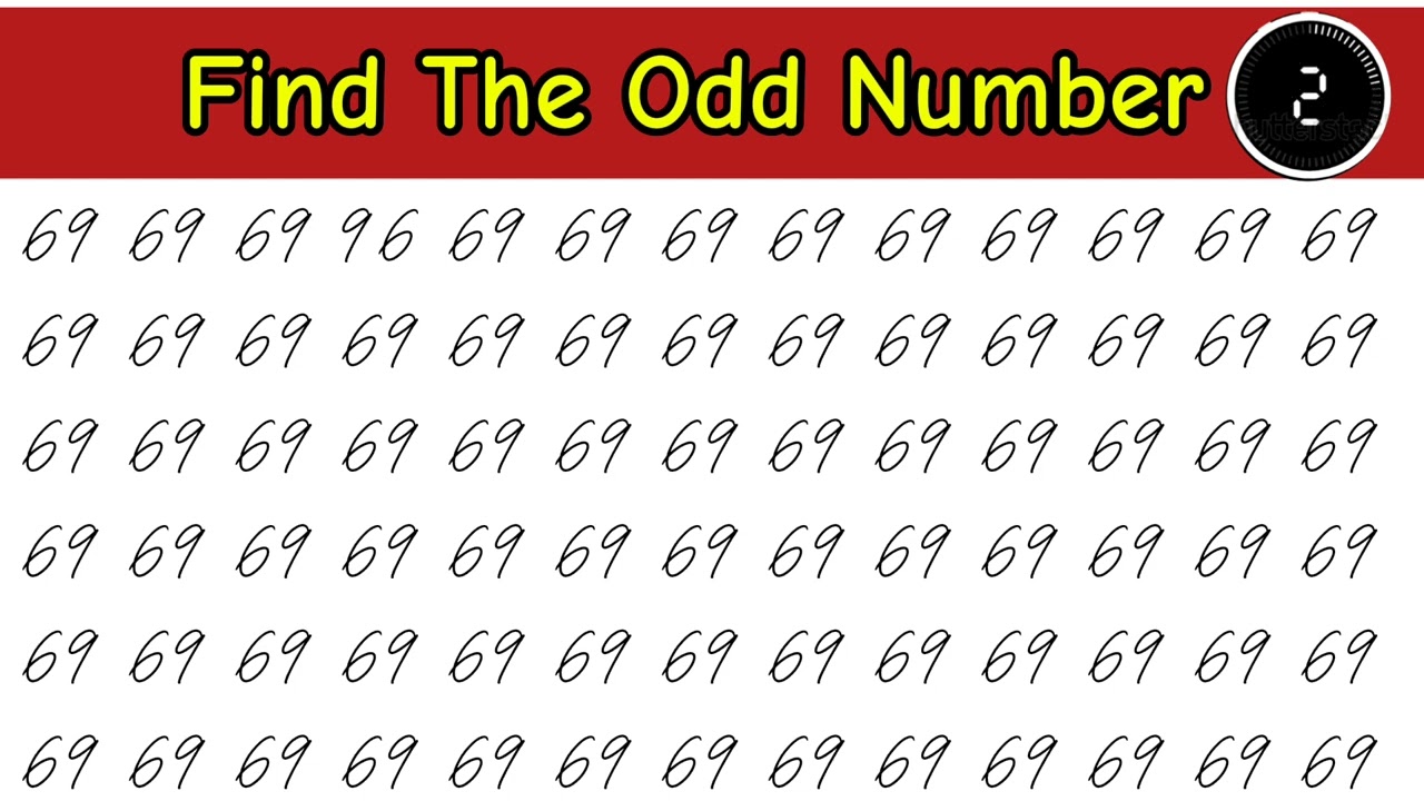 Find The Odd Number Out by Spotting the Difference | ODD ONE OUT PUZZLE | Find the odd one Out Quiz