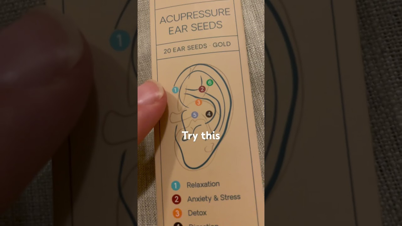 How to relax by massaging the ear. You can also add an ear seed to help do that all day for you
