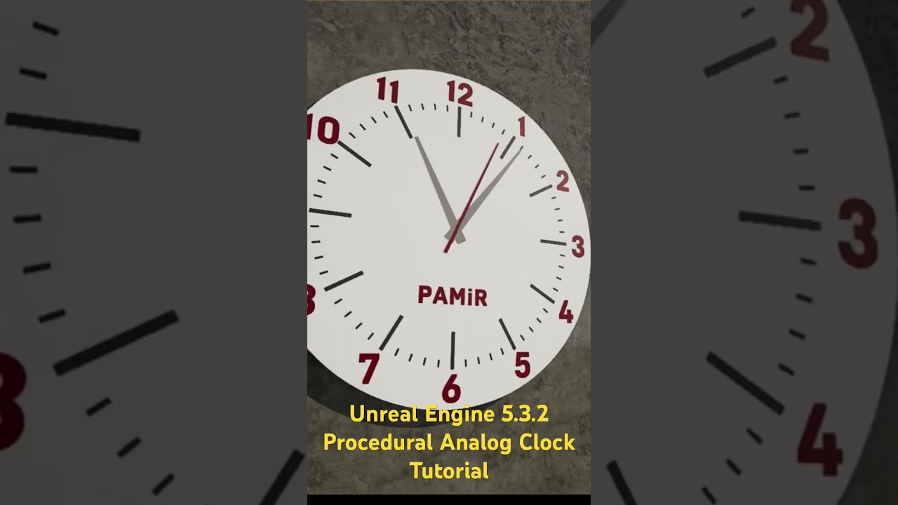 Unreal Engine 5.3.2 Procedural Analog Clock Animation Tutorial