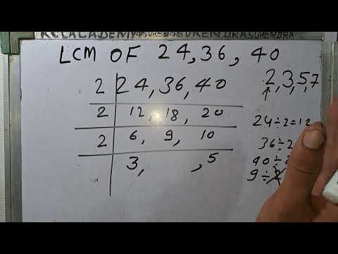 LCM OF 24 36 & 40 | LCM AND HCF | HCF AND LCM | HCF KAISE NIKALE | हिंदी में