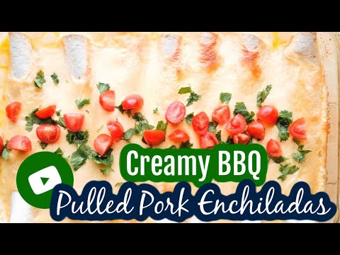 Creamy BBQ Pulled Pork Enchiladas