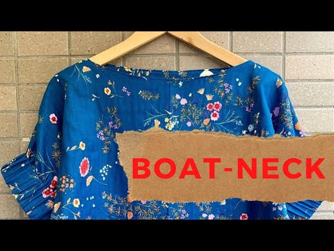 Boat Neck/Canoe Neck Cutting Tutorial for Ladies' Dress