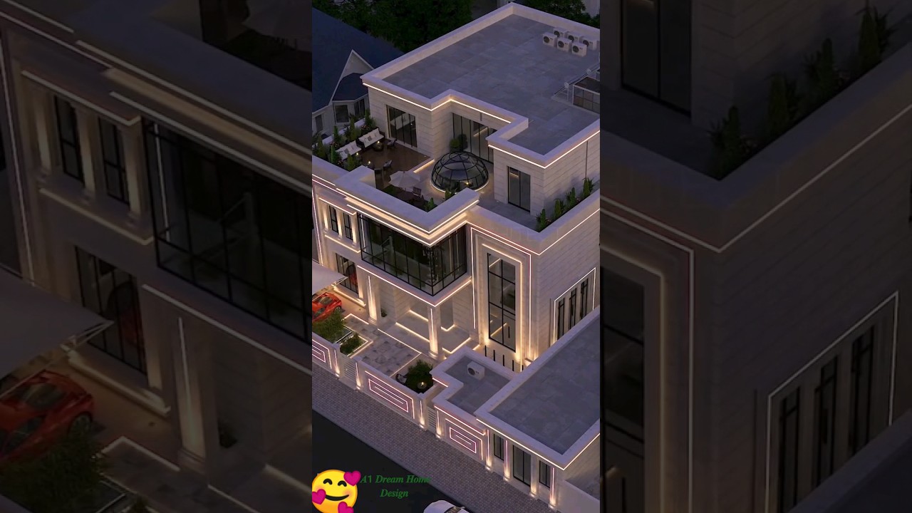 This three-storey house has been built with the latest technology through efforts. #shorts #design