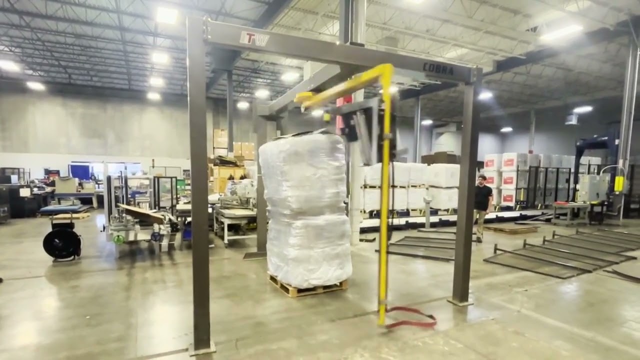 ITW MIMA Cobra C500 Semi-Automatic Rotary Arm Pallet Wrapper | Used Stretch Wrap Machine