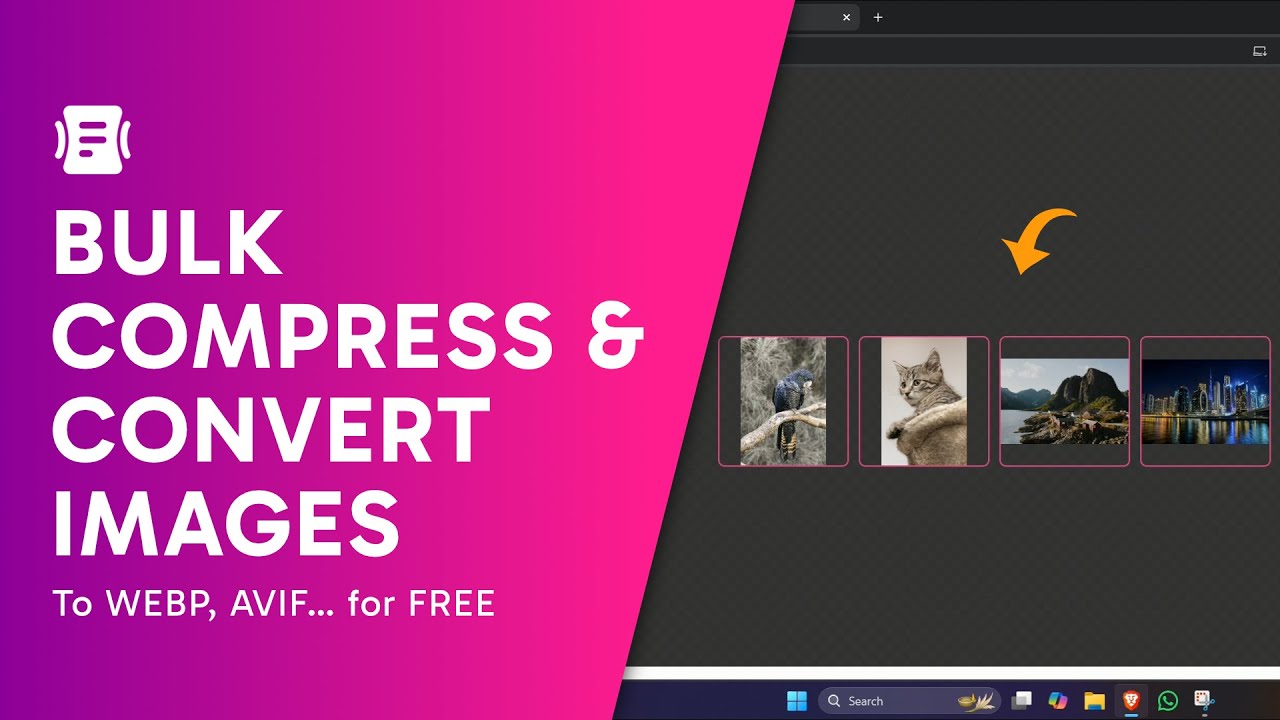 Compress, Resize & Convert Images in Bulk to WEBP, AVIF… for FREE | Tutorial