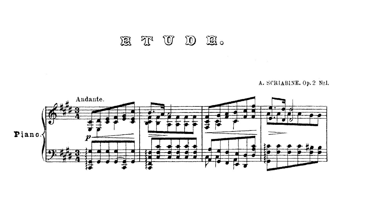 Alexander Scriabin - 3 Pieces, Op. 2