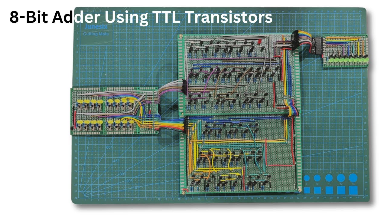 8-Bit Adder using only TTL Transistors | 8-Bit Adder