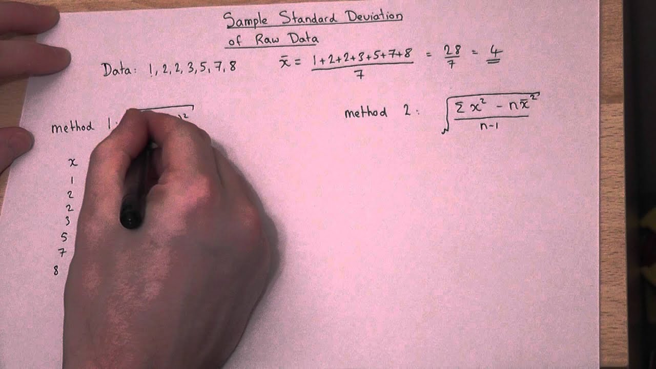 Statistics : Sample Standard Deviation and Variance
