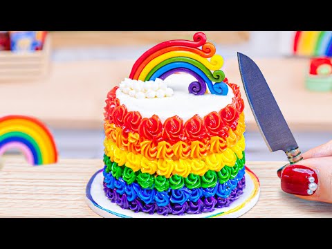 Amazing Miniature Rainbow Chocolate Cake Decorating | 1000+ Miniature Cake Ideas By Yummy Bakery