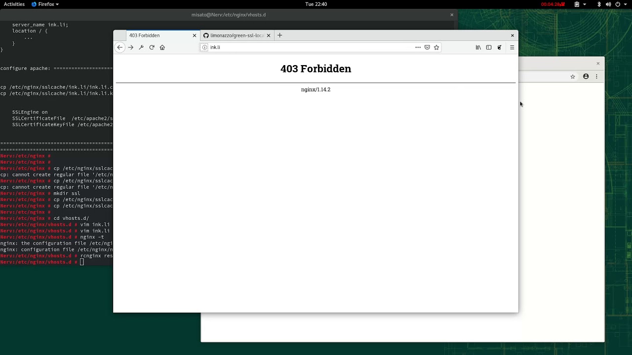 Make SSL GREEN HTTPS for localhost for develop purposes NGINX