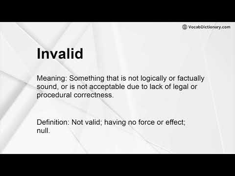 Invalid Meaning