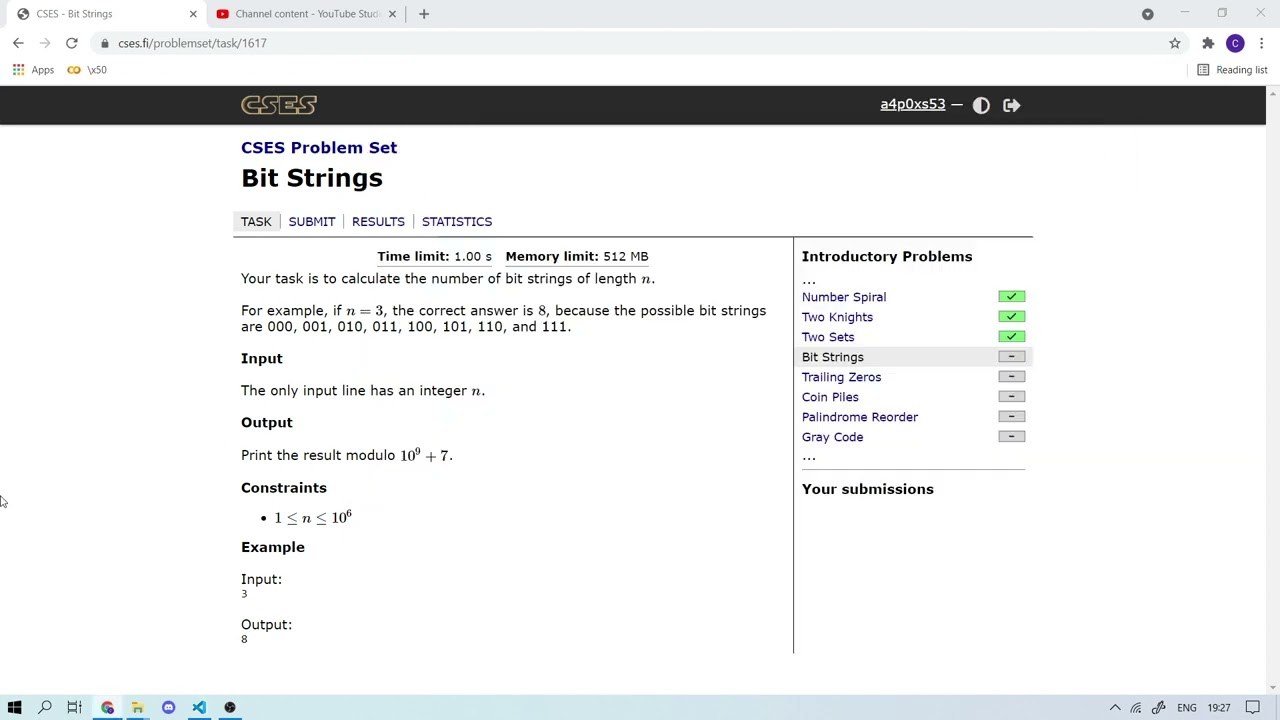 [CSES.FI PYTHON] Bit Strings