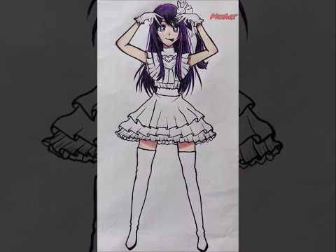 Ai Hoshino Drawing #aihoshino #anime #drawing #mixart