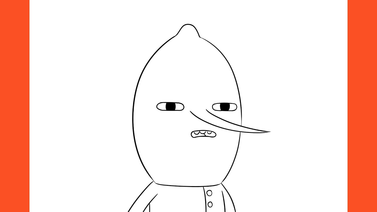 How To Draw Earl of Lemongrab With Guidelines (Adventure Time)