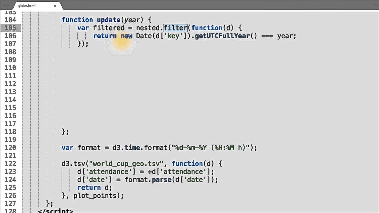 Filtering - Data Visualization and D3.js